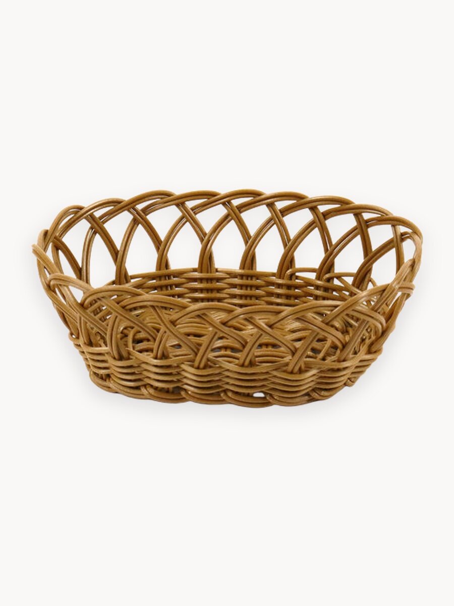 Корзинка для хлеба плетеная овальная L-21,5см коричневая