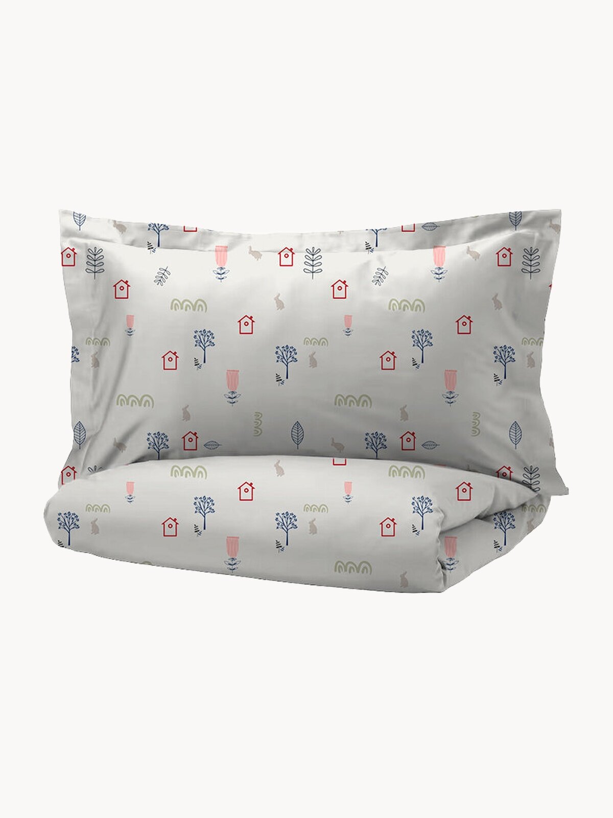 ARUA Satin Scandi Home белый 50 х 70 200 х 220 2 1