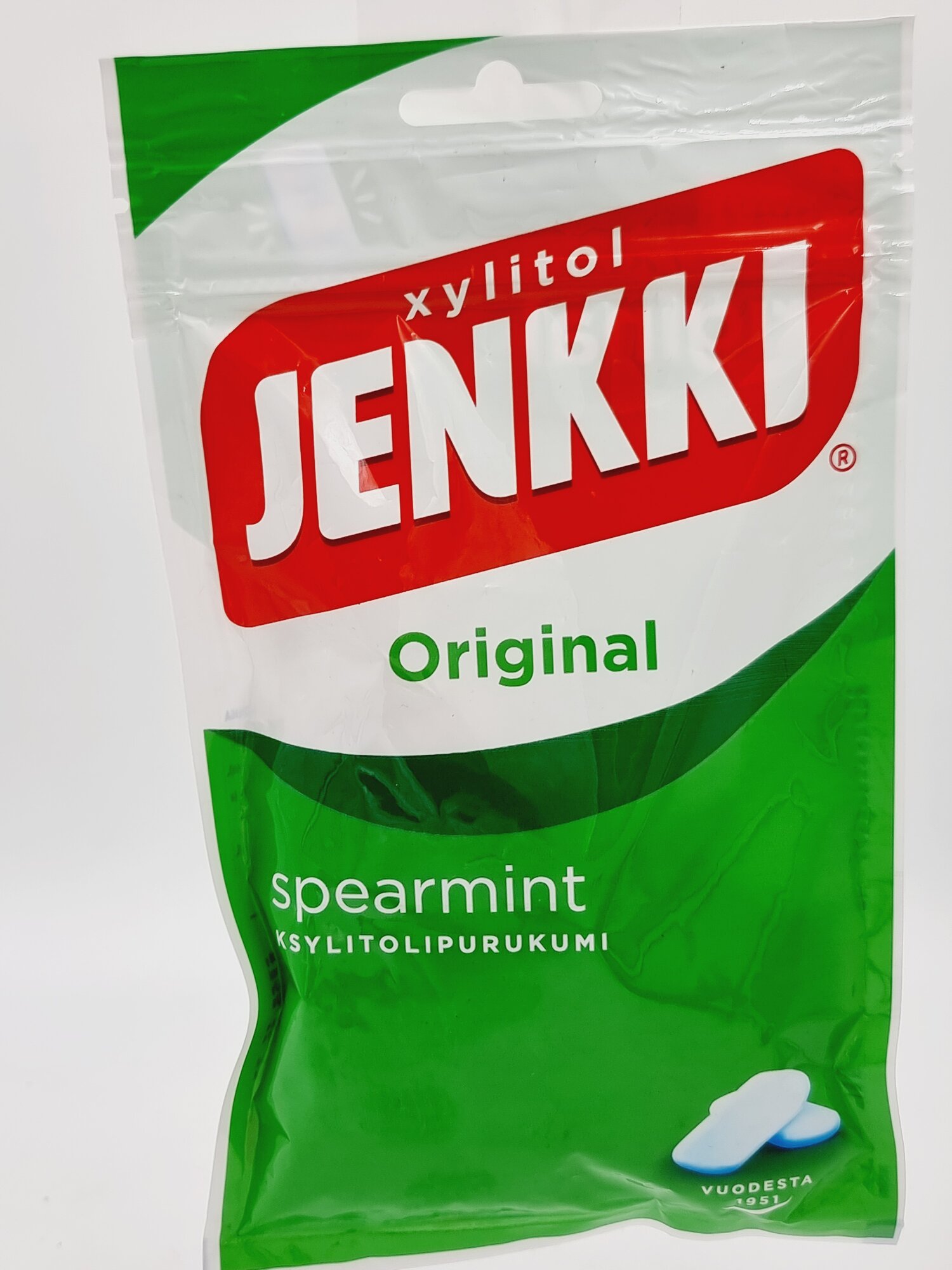 Жевательная резинка Jenkki Original Spearmint с ксилитом 100 г (из Финляндии)