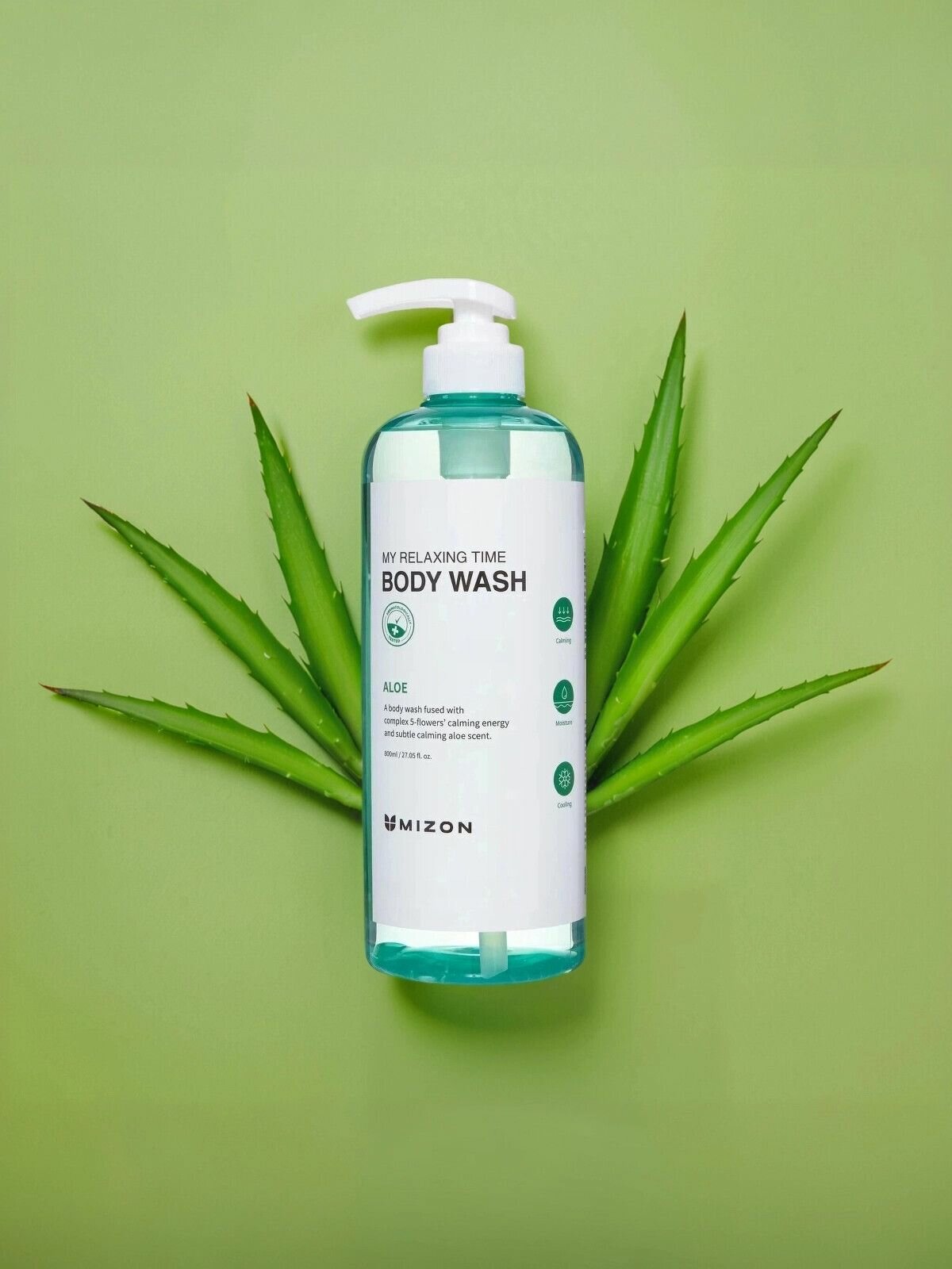 MIZON Гель для душа с экстрактом алоэ MY RELAXING TIME BODY WASH ALOE 800мл