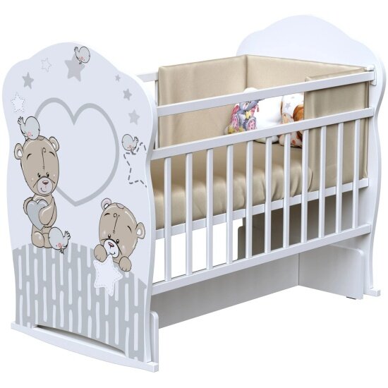 Кроватка Вдк Forever friеnds ЛДСП белый