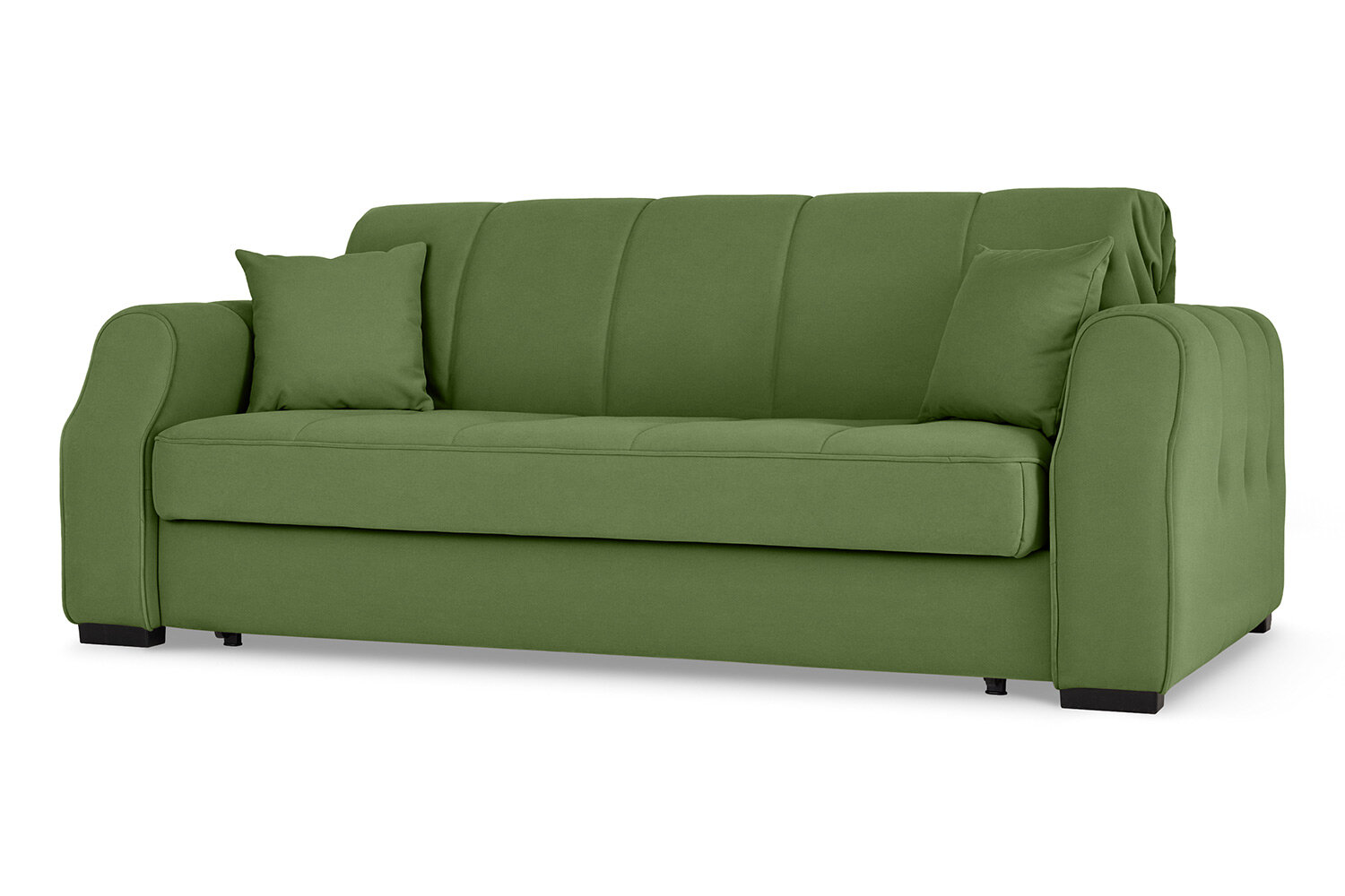 Диван-кровать DREAMART Тулуза, 227х92х117 см, обивка велюр, цвет зелёный