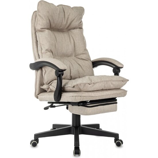 Кресло руководителя Бюрократ CH-820MSG-F бежевый 38-402 крестов. пластик подст. для ног
