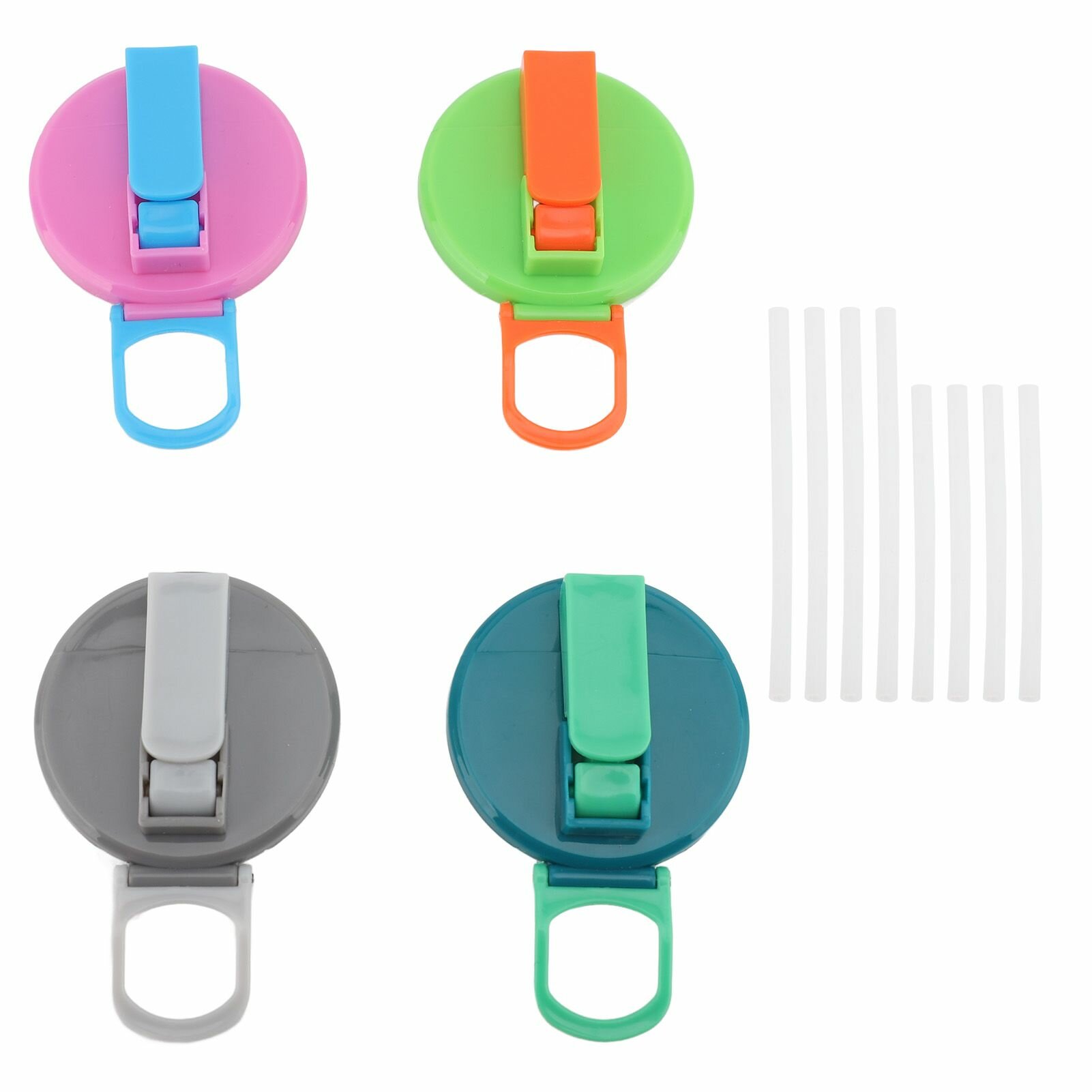 Крышка для банки из-под газировки с силиконовой трубочкой, 4 шт, многоразовая, герметичная, 2,13-дюймовая, силиконовая трубочка для банки, для ежедневного использования