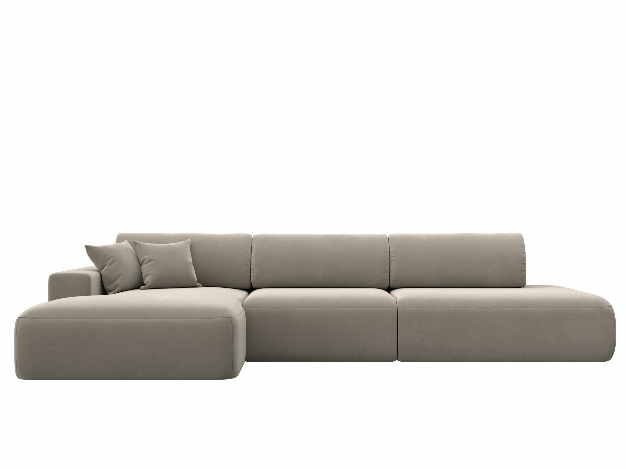 Диван угловой Лига-036 НПБ Модерн Лонг левый, микровельвет, еврокнижка, независимые пружины, Хит Диванов