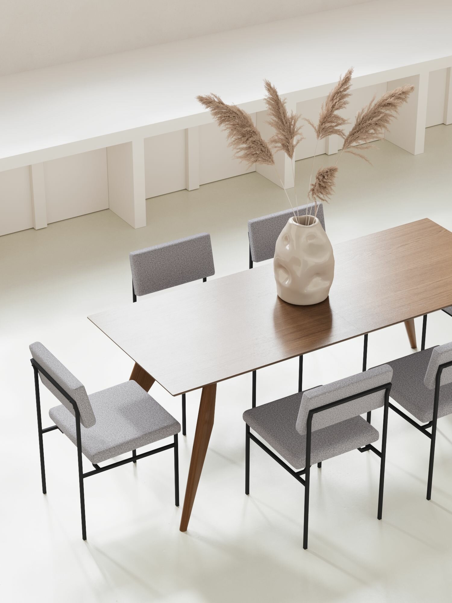 Стулья мягкие Mark со спинкой, металлический каркас, цвет серый