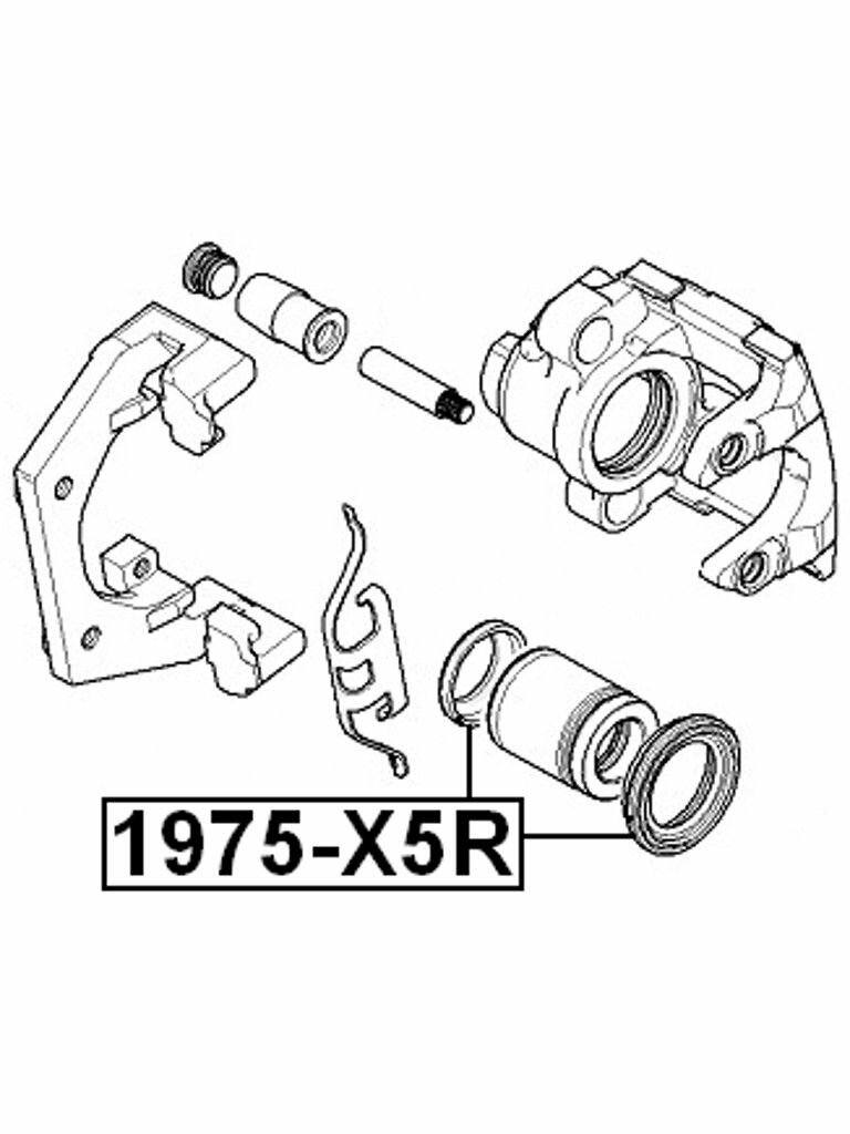 Ремкомплект суппорта тормозного заднего (на одну сторону) BMW 1975-X5R FEBEST.