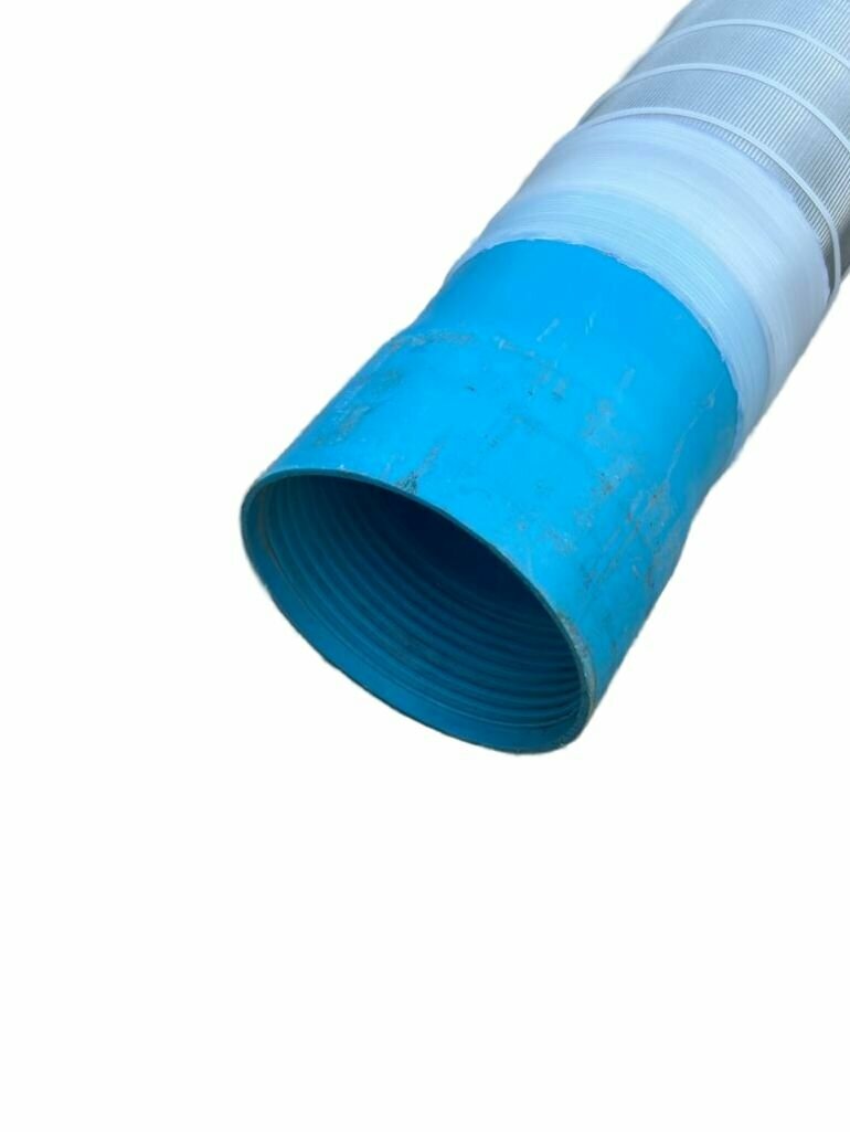 Фильтр скважинный 125х5.0х2000 мм нПВХ с нержавеющей сеткой Хемкор (намотка леской)