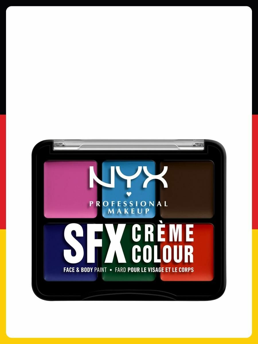 Палитра теней для век NYX Professional Makeup SFX Creme Color Face & Body Paint Palette, 1 шт. № 02 - Вторичный