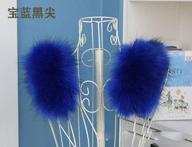 Qearlstar Женщины Faux Мех куртка украшение Мех плечо плечовая полоса 2pcs одежда сумка аксессуары,100,26,5, искусственный мех, полиэстер, полиэстер, синий, SKU00340