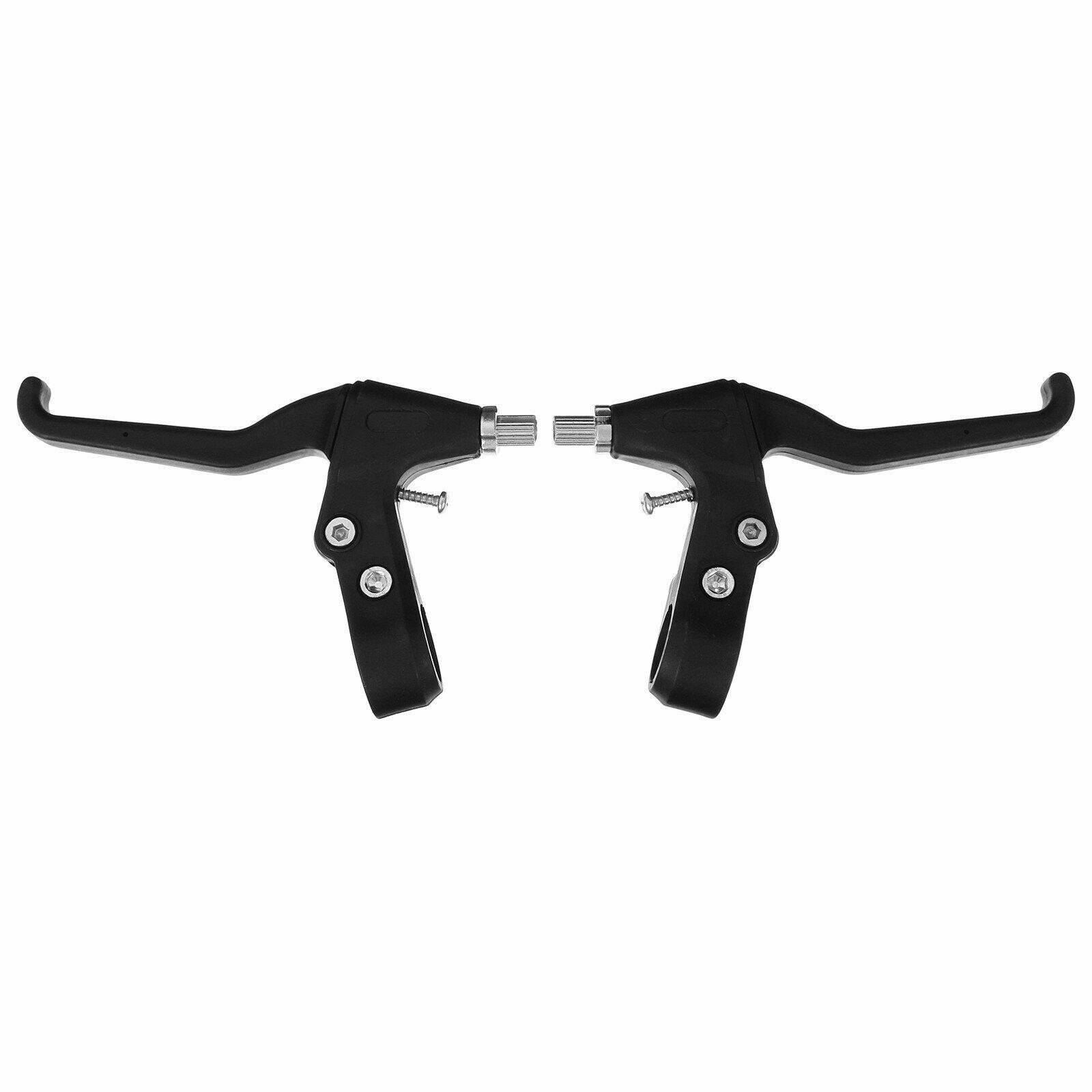 Тормозные ручки Dream Bike, пластик, правая/левая, черный/серебристый