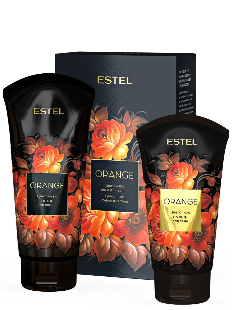 Подарочный набор для ухода за телом увлажняющий ESTEL PROFESSIONAL Orange: пена для ванны и крем для тела, 200+150 мл