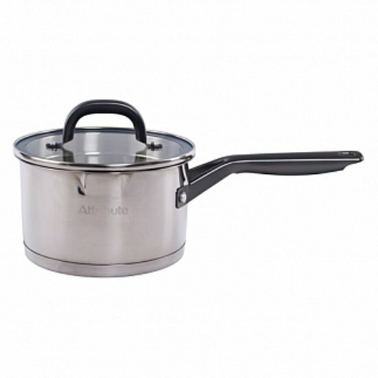 Ковш Attribute DAVINCI с крышкой, 1.75 л, 16 см, индукция (ASD016)