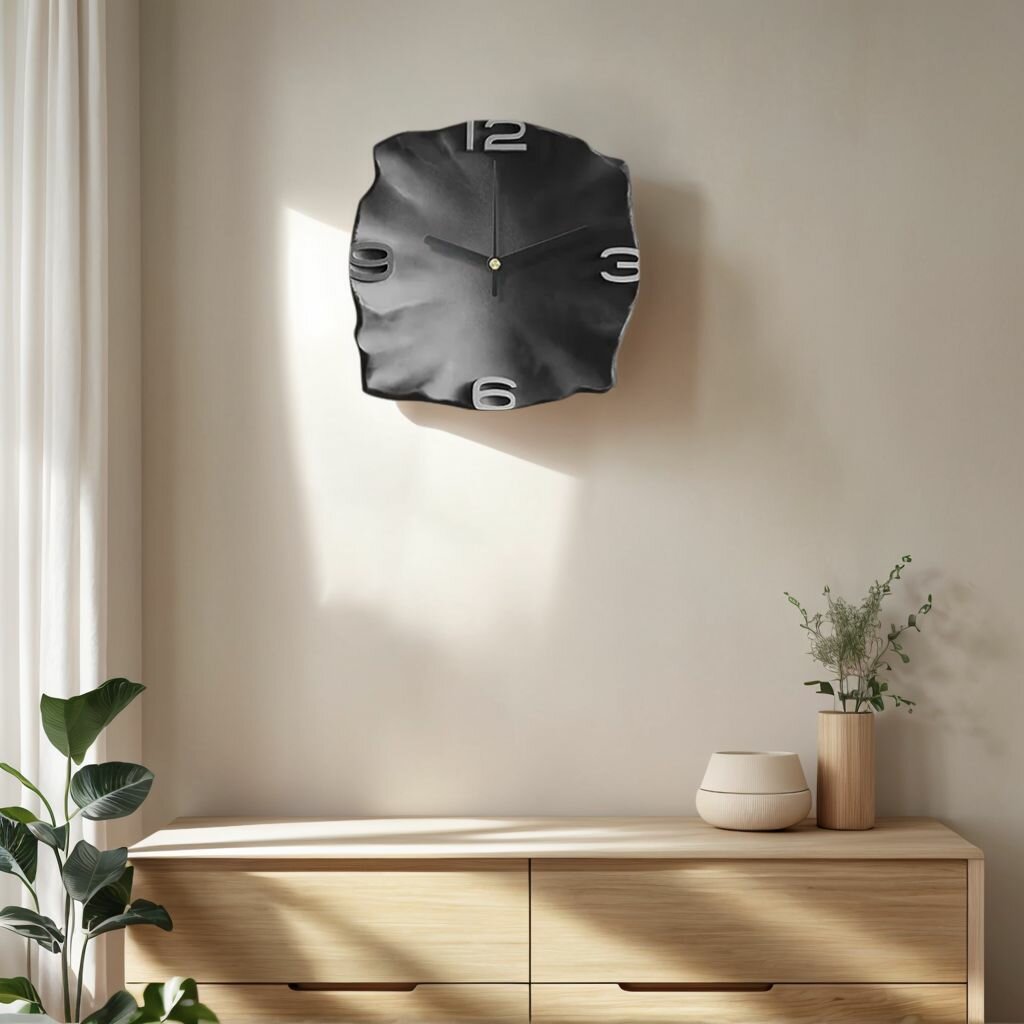 Настенные часы Ardilars, фарфор, кварцевые, 3D, прямоугольные, 40х40 см