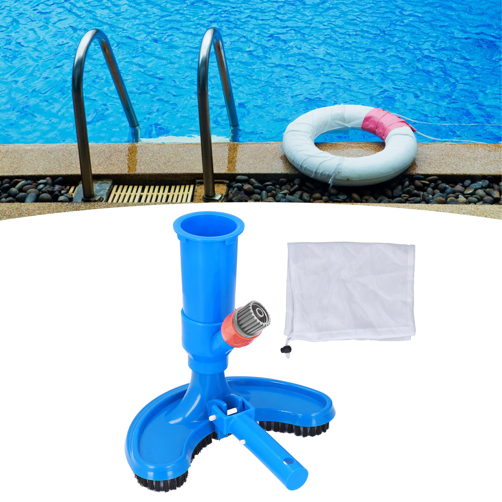 Пылесосы для бассейна Мини-струйный подводный очиститель с щеткой и сетчатым мешком для бассейнов Спа-фонтаны Стандарт США