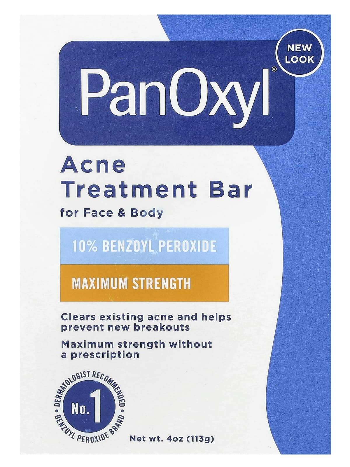 PanOxyl, кусковое мыло для лечения акне, 10% перекись бензоила, 113 г / Acne treatment bar 10% Benzoyl Peroxide