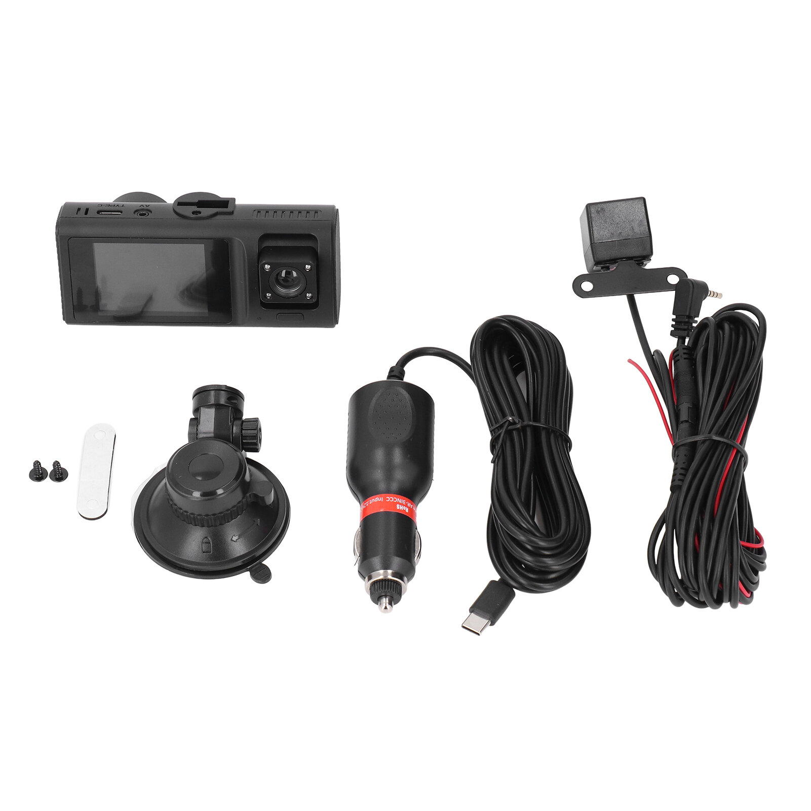 Dash Cam 3 канала 1080P 480P 480P HD ночного видения Мониторинг парковки G Sensing Loop Запись Автомобильная камера