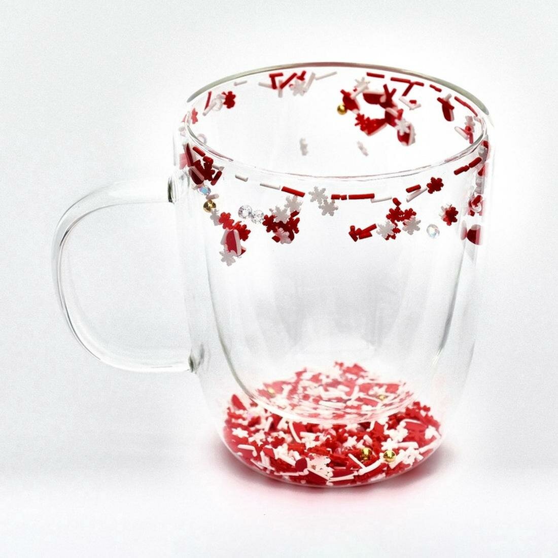 Кружка Дорого внимание "Новогоднее настроение", 350 мл, керамическая, прозрачный
