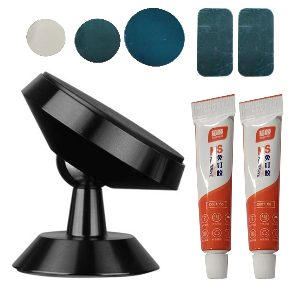 Магнитный настенный кронштейн для крепления электронных устройств и приборов, регулируемый на 360 градусов, с металлическим листом и прочным клеем.