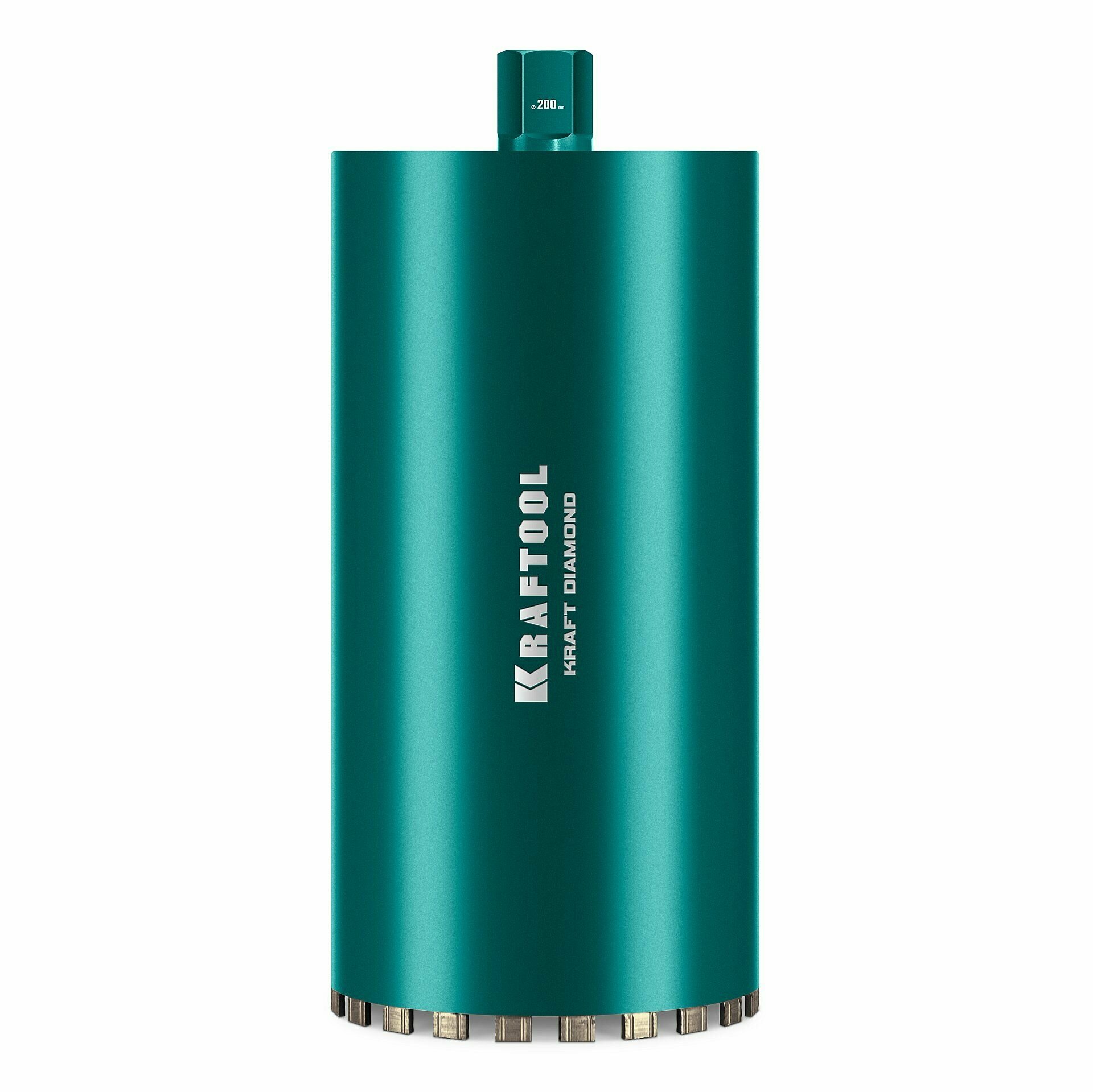 Алмазная коронка KRAFTOOL DIAMOND, 200 мм (450 мм, 1 1/4 ), лазерная сварка сегментов, по железобетону 29825-200