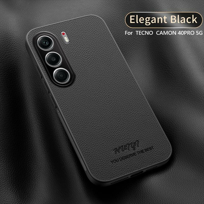 Чехол для Tecno Camon 40 Pro 5G / Текно Камон 40 Про 5Г Высококачественная кожа антиударный чехол, кожа поверхность, искусственная кожа, защита камеры, ударопрочный, Tecno, Tecno Camon 40 Pro 5G