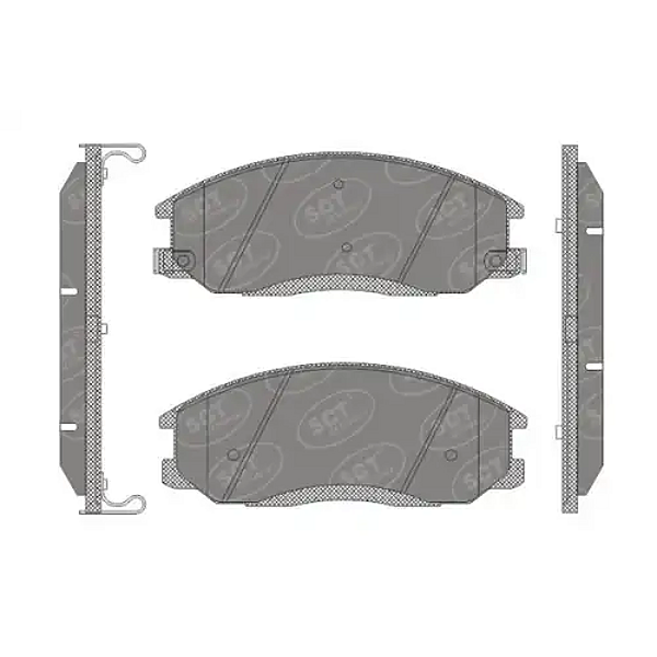 SCT GERMANY sp649 (41060MB225 / 5810126A00 / 5810126A10) колод. торм. задн. ssang young actyon sports 07- / actyon 07- / kyron 05- / 10- /