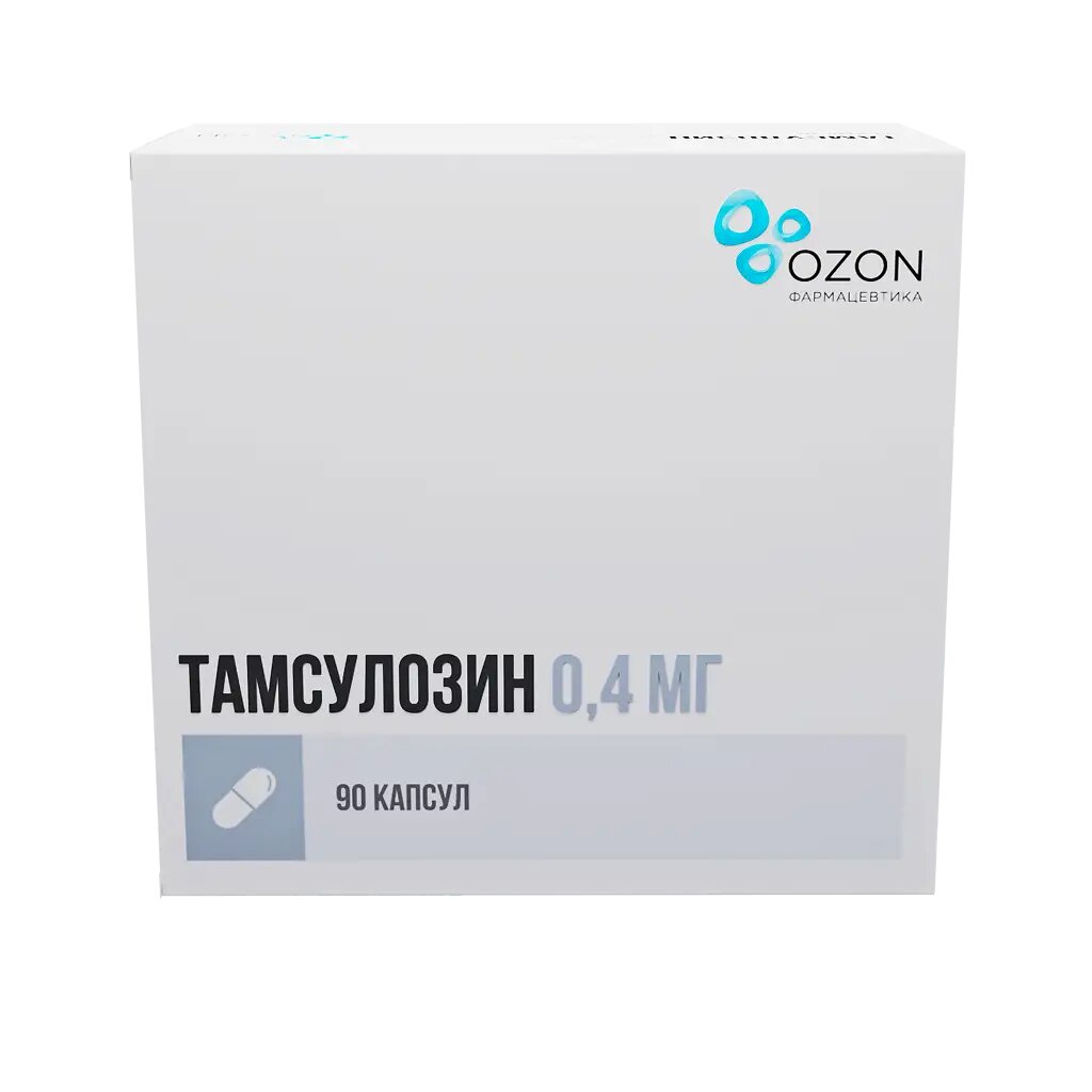 Тамсулозин капсулы с пролонг высвобождением 0,4 мг 90 шт