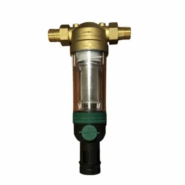 Фильтр тонкой очистки Tim (Тим) с обратной промывкой, корпус прозрачный пластик 1″ (F07S04AA)