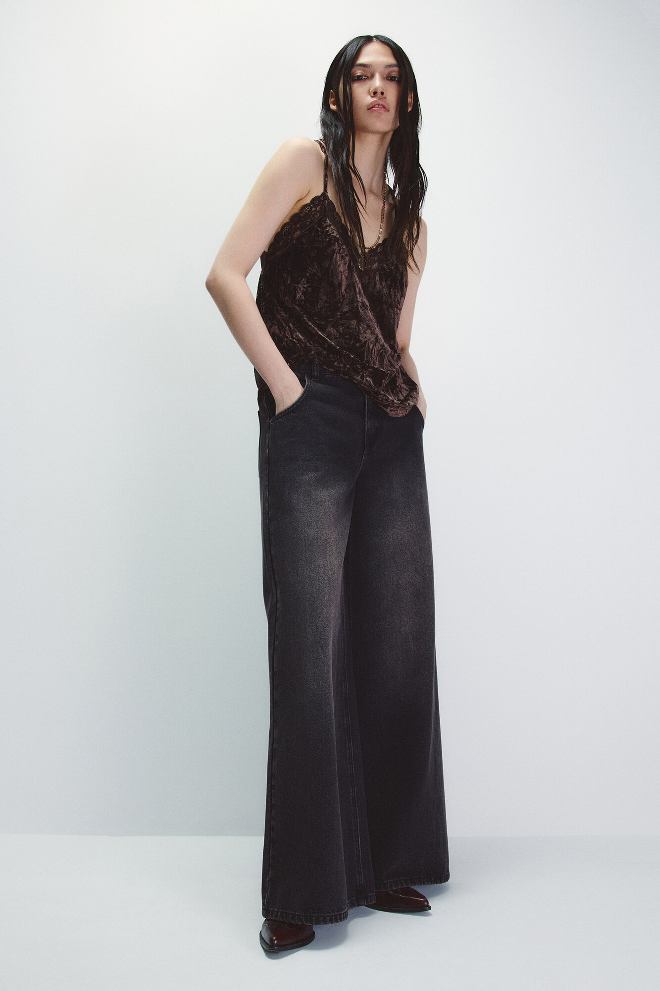 Джинсы широкие Women Rock 