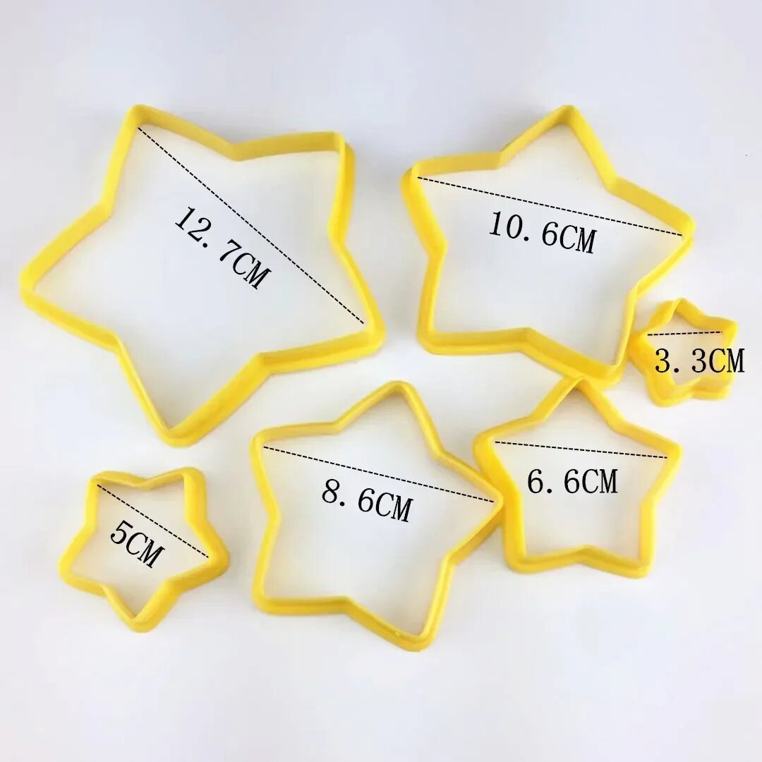 Набор формочек для вырезания из пластика MARX 6 шт. Желтый, stars
