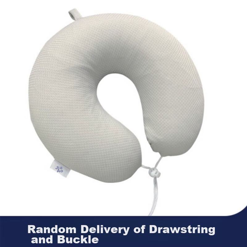 Jiaoao U-Shaped Pillow, Natural Latex, One-Piece Molded Neck Pillow, for Airplane, Car, Travel, Office, Nap, Cushion