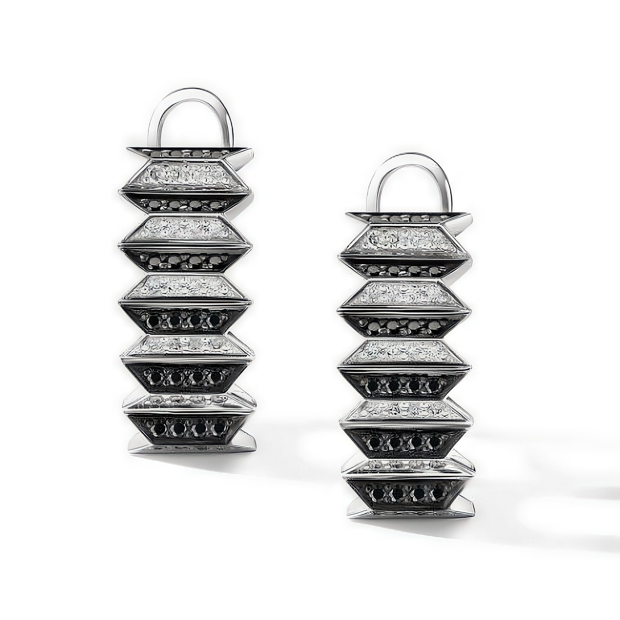 Серьги, белое золото, 585 проба, бриллиант