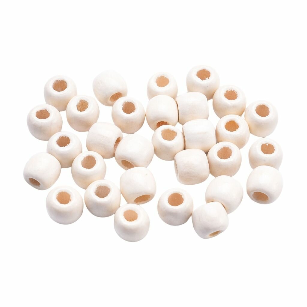 Аксессуары для ювелирных изделий DIY кленовые деревянные бусины с большим отверстием круглые бусины-абрикосовый-9-10 мм
