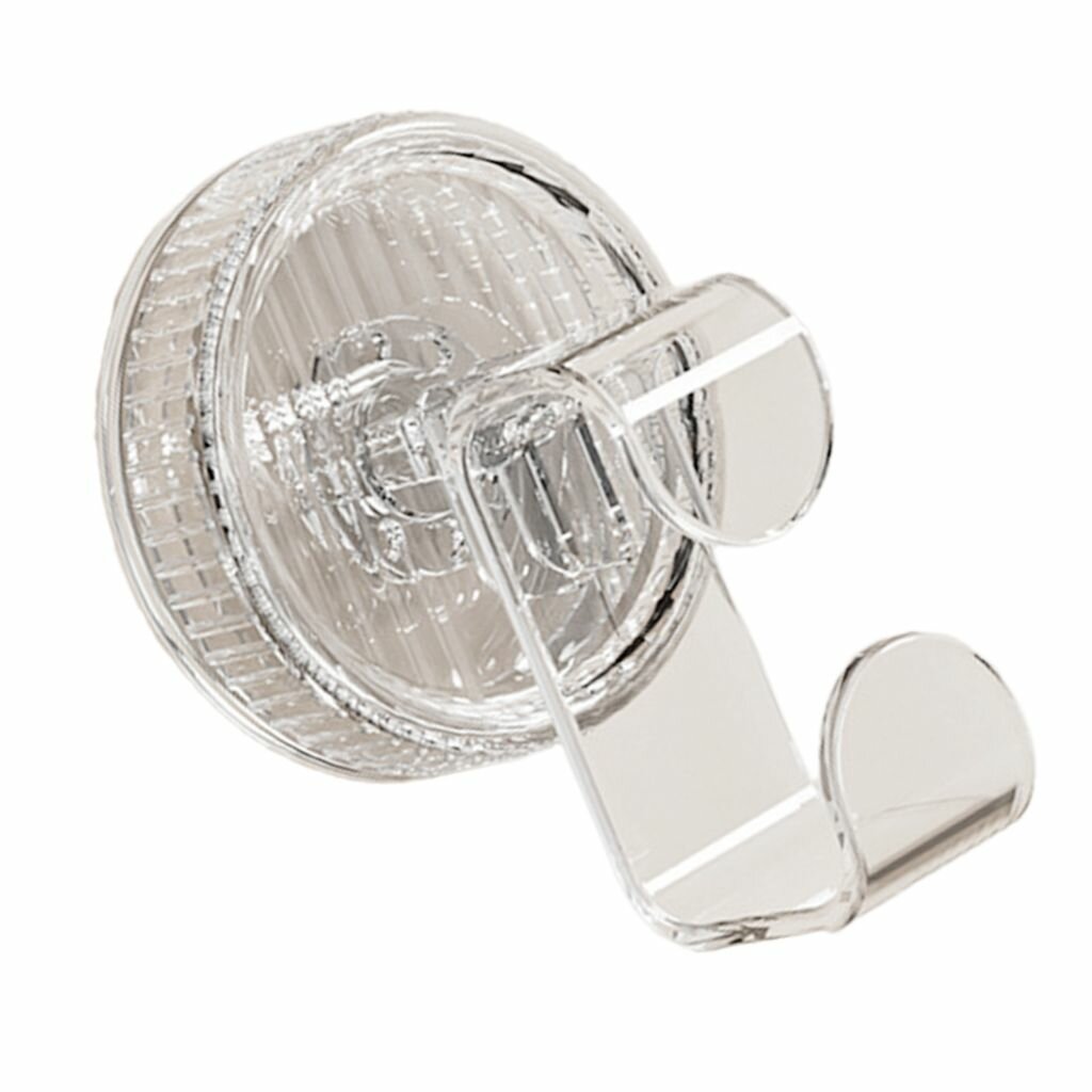 Крючок для умывальника с вакуумной адсорбцией-прозрачный белый