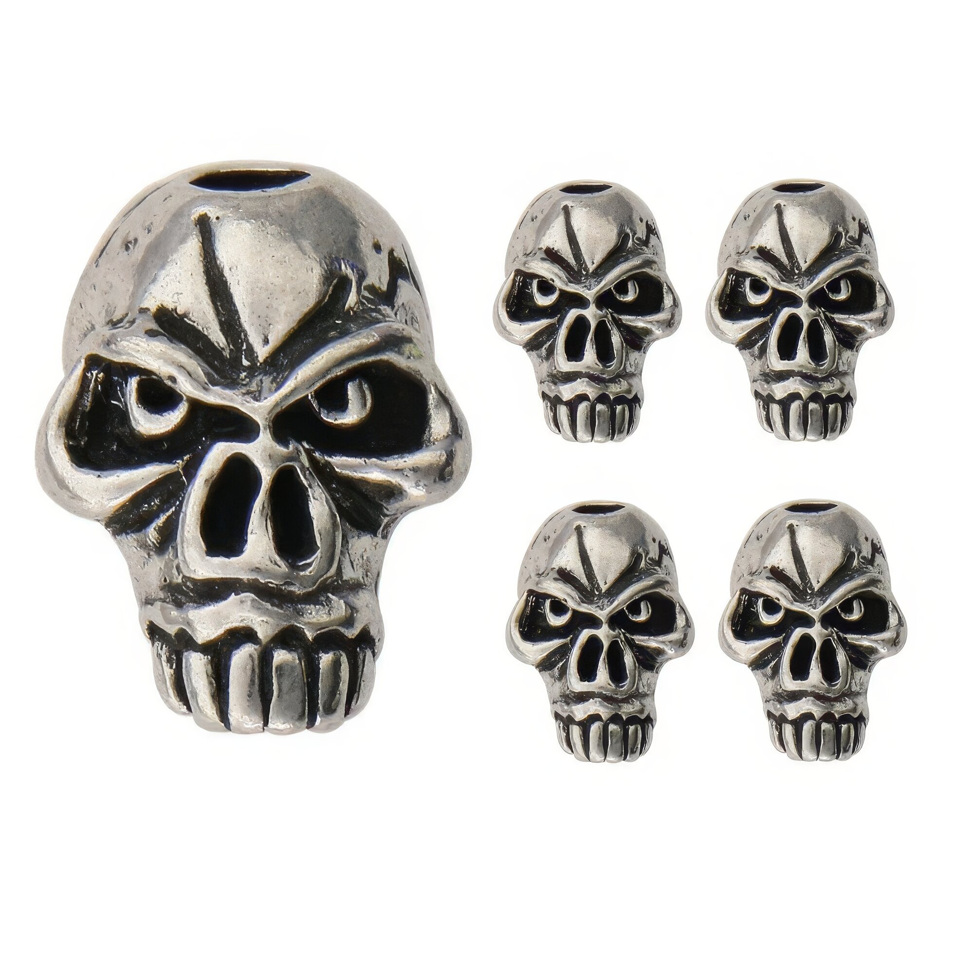 Комплект бусин 5шт. для темляка и браслета LettBrin, металл (БШ5)