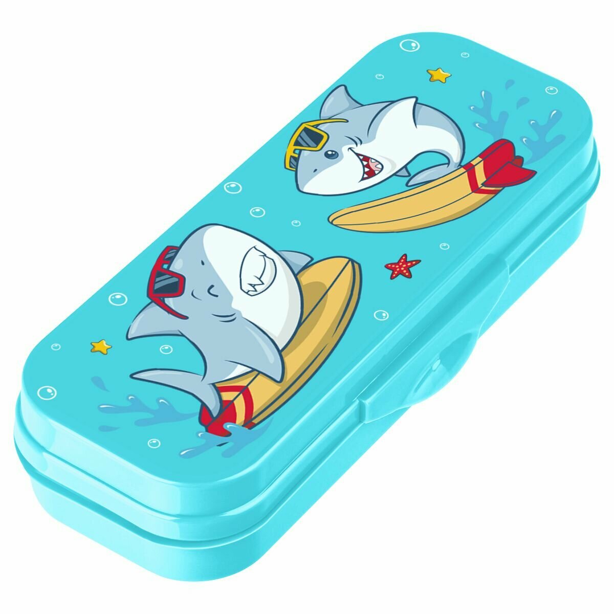 Пенал-футляр, 215*90*43, Акулы