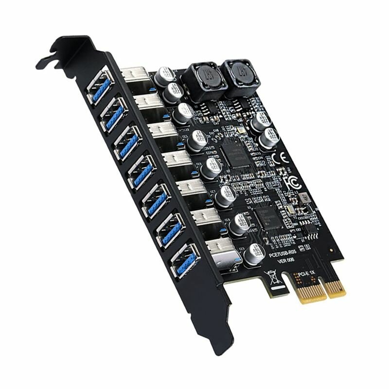 Адаптер USB 32 Pci Express PCI E на 7 портов USB3 Gen1 Карта расширения