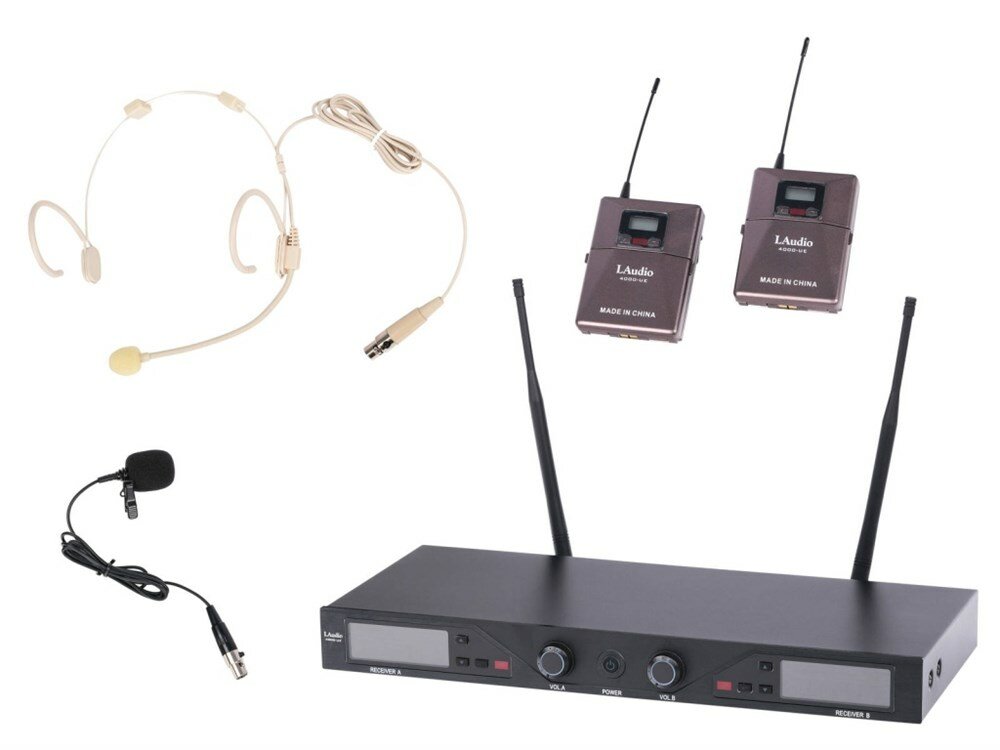 Laudio 4000-UE Беспроводная микрофонная система, петличка и головной микрофон