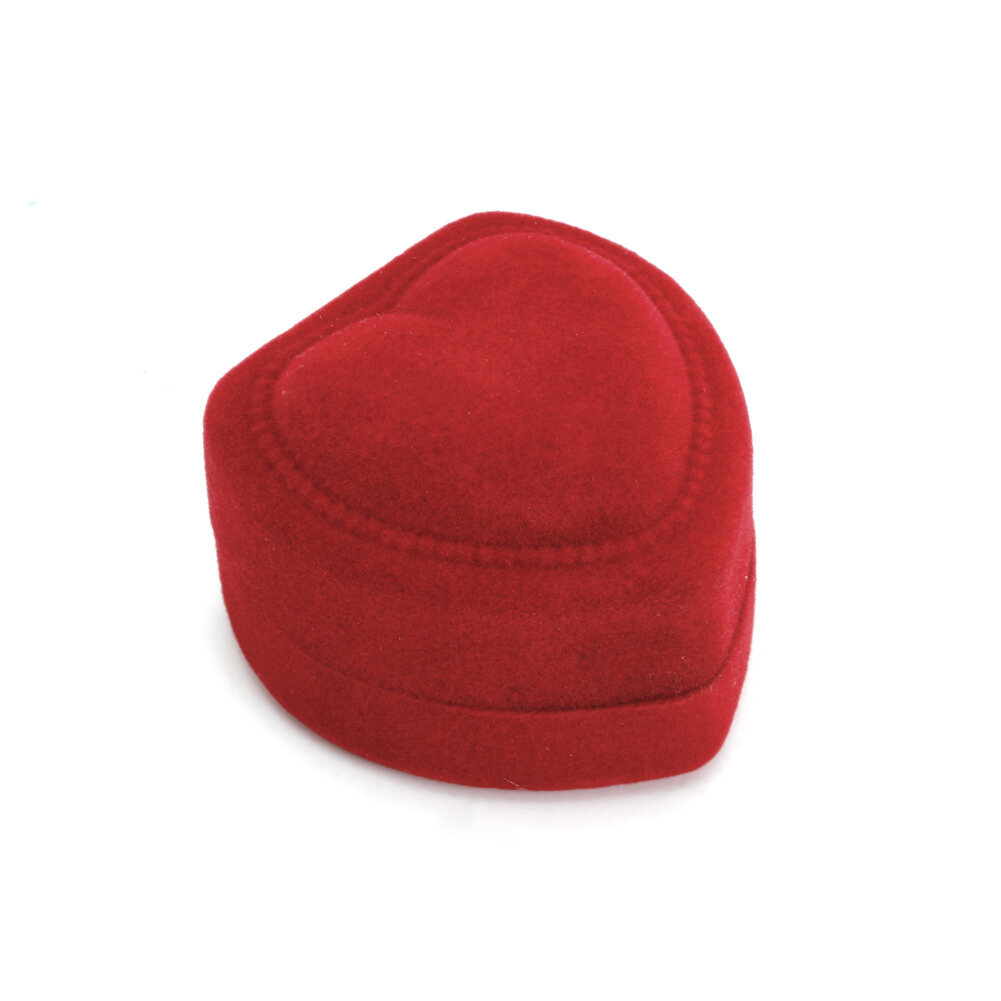 Красная Коробка Для Колец В Форме Сердца Для Помолвки Коробка Для Обручальных Колец Коробка Для Упаковки Ювелирных Изделий Персиковое Сердце Красная Коробка Для Одного Кольца Модный Подарок