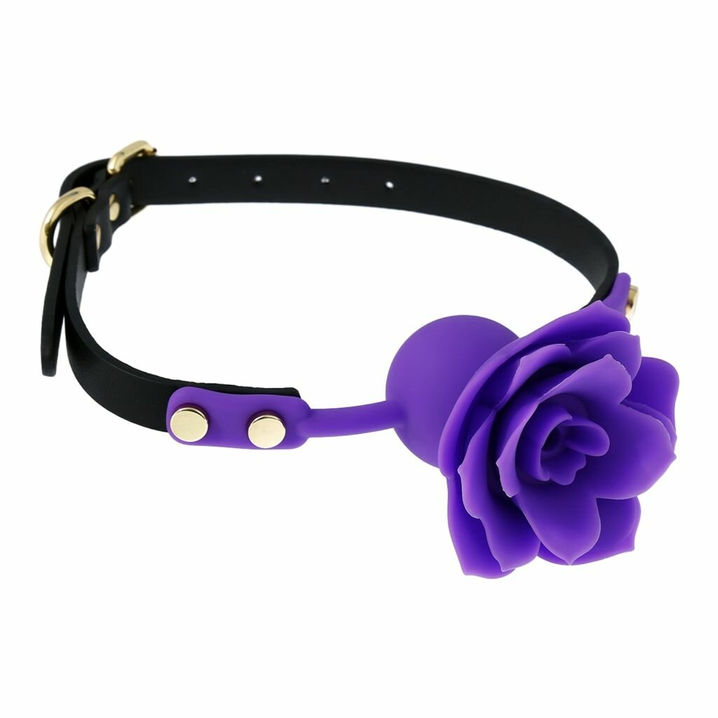 Силиконовый мяч-губа с розой для BDSM