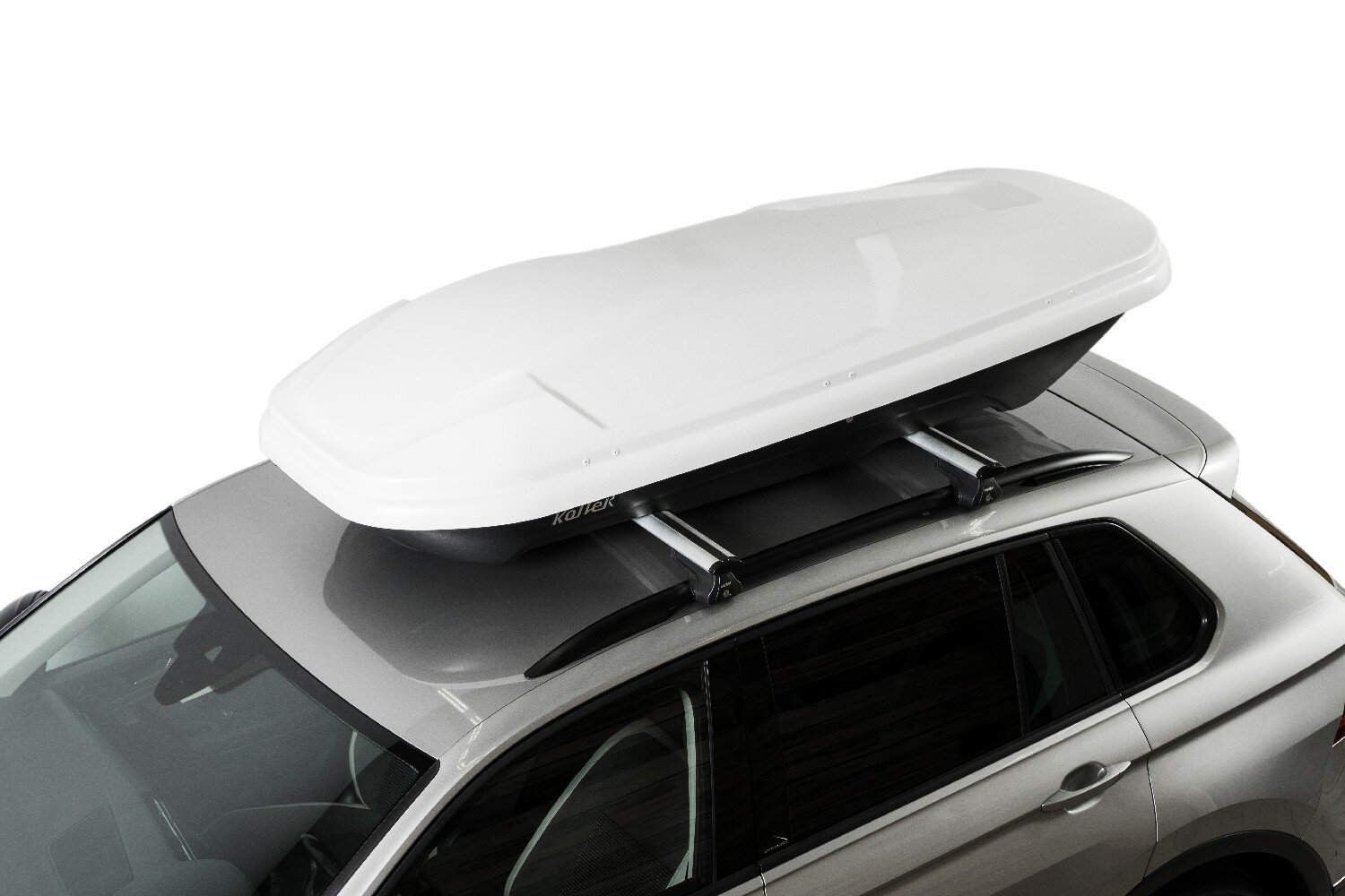 Автомобильный бокс (багажник на крышу) Koffer Sport 2090х860х390 белый гляне.