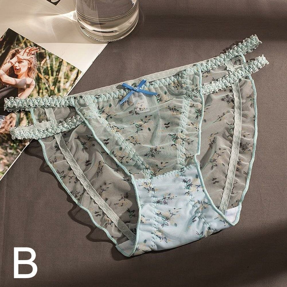 Женские сексуальные кружевные трусы с низкой посадкой и треугольными трусами из удобной и дышащей сетки