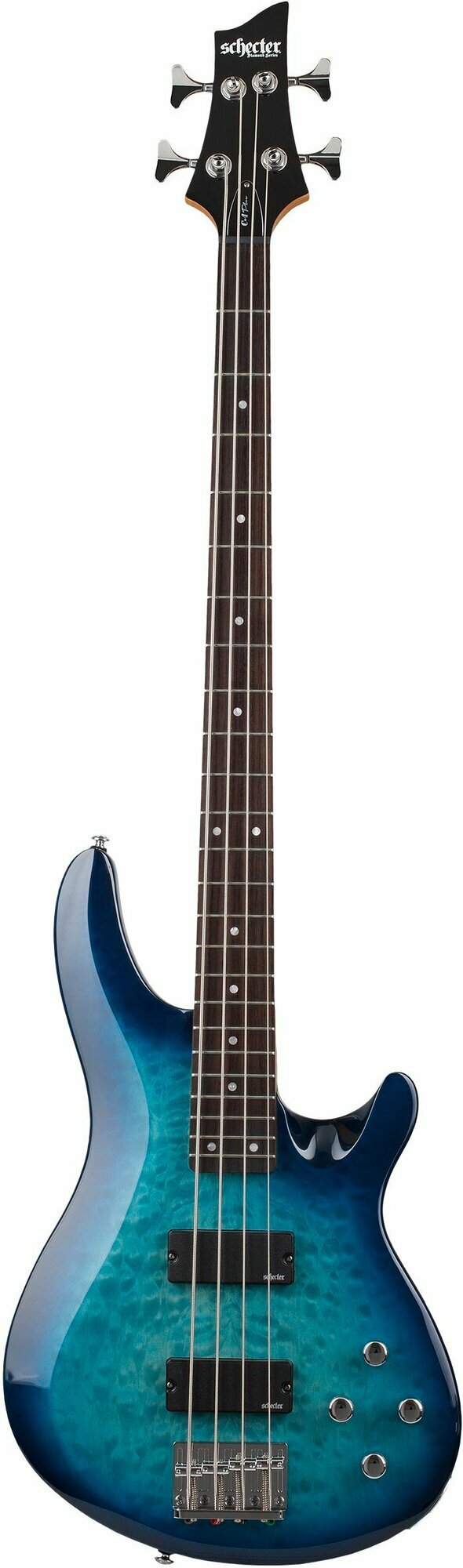 Schecter C-4 Plus OBB Гитара бас, 4 струны, цвет Ocean Blue Burst