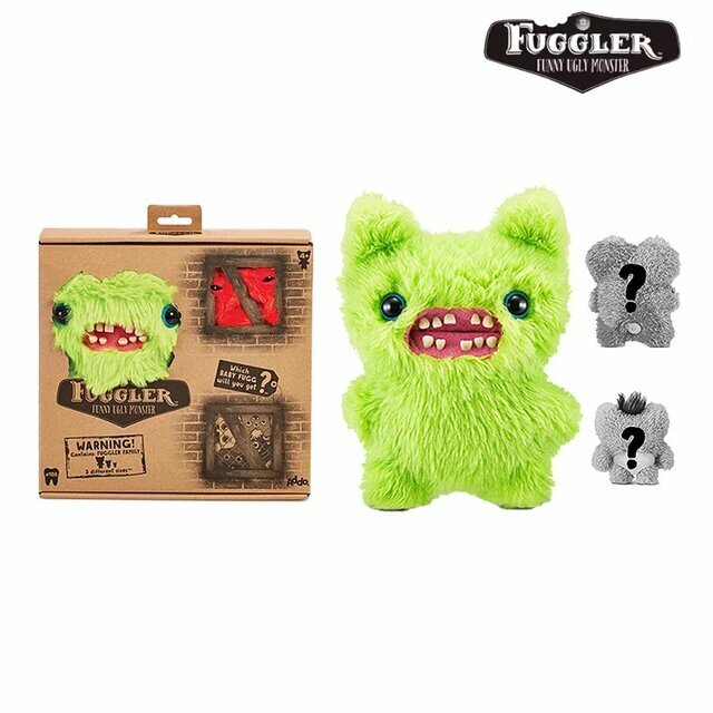 Оригинальные плюшевые игрушки-монстры Fuggler, серия Golden Treasure Family, Punk Ugly Tooth, 20-23 см, забавная коллекционная игрушка в подарок