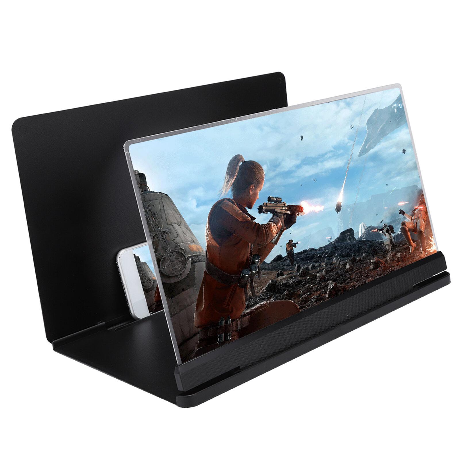 18X Увеличитель экрана мобильного телефона 14 дюймов с антирадиационным зумом и предотвращением отражения (черный)