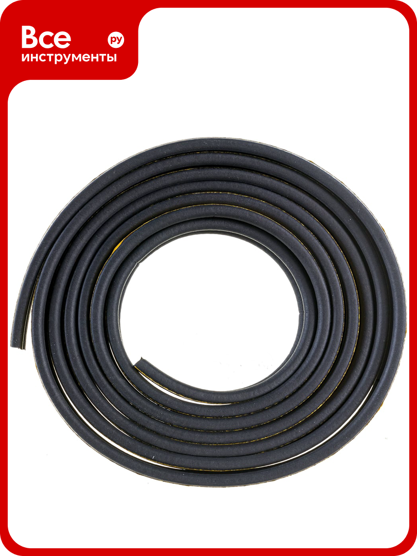 Уплотнитель STARFIX профиль P, черный EPDM уплотнитель прямоугольного профиля для окон и дверей