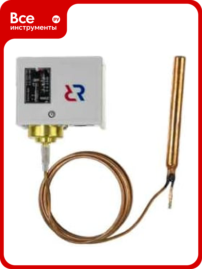 Гильза для реле температуры с сальниками Ридан латунь, 130 мм, g 1/2 наружная 017-437066R