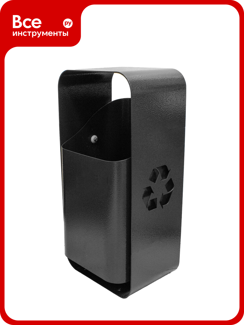 Прямоугольная, профметстиль, уличная урна профметстиль серая МАФ-1 1143, 16 л, серый