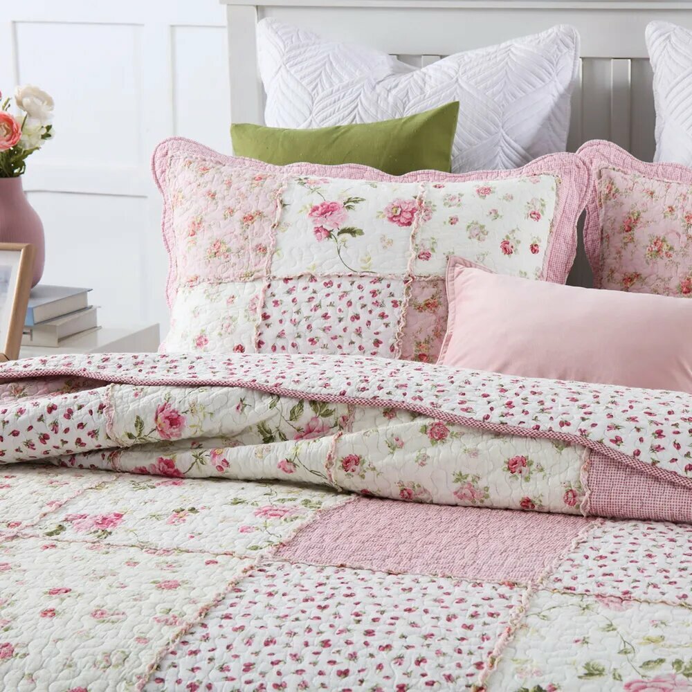 Покрывало с наволочками patchwork quilts, Лавсан с размерами: 250 см х 230 см