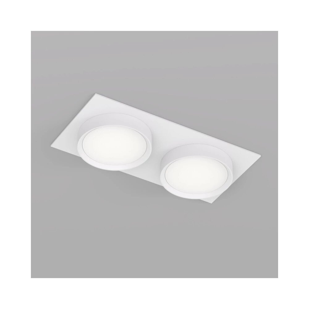 DK2092-WH Встраиваемый светильник FLAT IP 20 до 15 Вт GX53 LED белый алюминий
